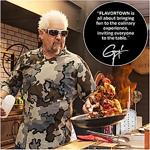 Guy Fieri's Flavortown Laser Titanium 12” Fry Pan with Lid - Non-stick Cookware Without PFAS, PTFE, or PFOA, 3x More Durable, Dishwasher Safe, Oven Safe