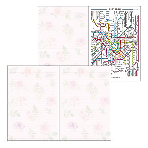 Midori Pocket Diary 22256006 Weekly Planner, 2024, B6, Cat Pattern, Starts January 2024 (country time floral pattern)