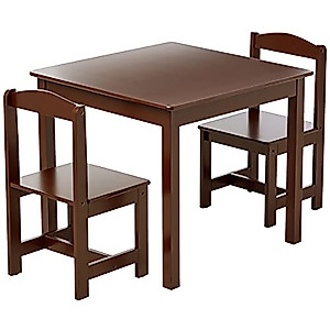 Target Marketing Systems Hayden Kids Table And Chairs, Espresso