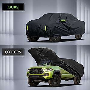 Car Cover Custom Fit for Toyota Tacoma 2005-2023, Waterproof All Weather for Automobiles Full Exterior Cover Rain Sun Snow Protector with Door Zipper