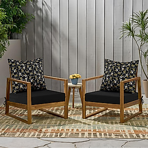 idee-home Outdoor Cushions for Patio Furniture, Outdoor Seat Cushions 24 x 24 with Fade Resistant Waterproof Removable Cover, Deep Seat Replacement Couch Sofa Chair Cushions for Yard Garden