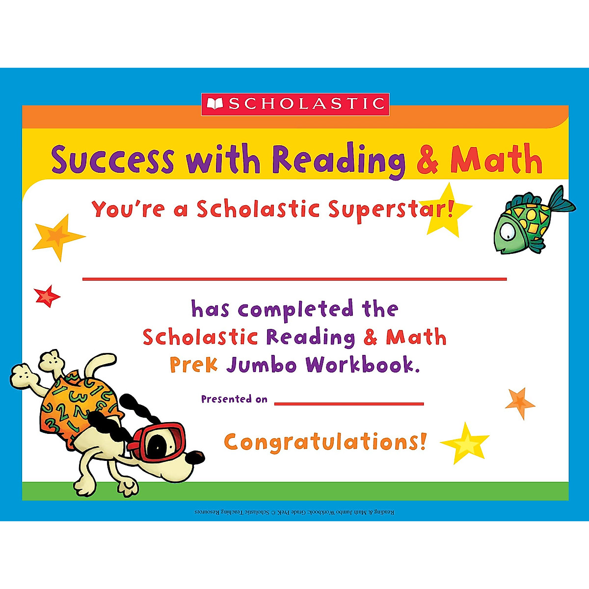 Scholastic Pre-K Reading & Math Jumbo Workbook