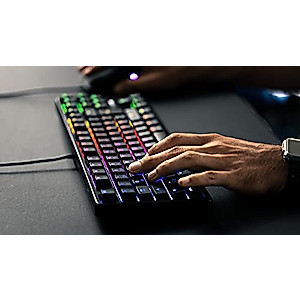 Cherry MX RGB Mechanical Keyboard with MX Red Silent Gold-Crosspoint Key switches for typists, Programmers, Creator, Coder, Work in The Office or at Home G80-3000N RGB (TenKeyLess (TKL)