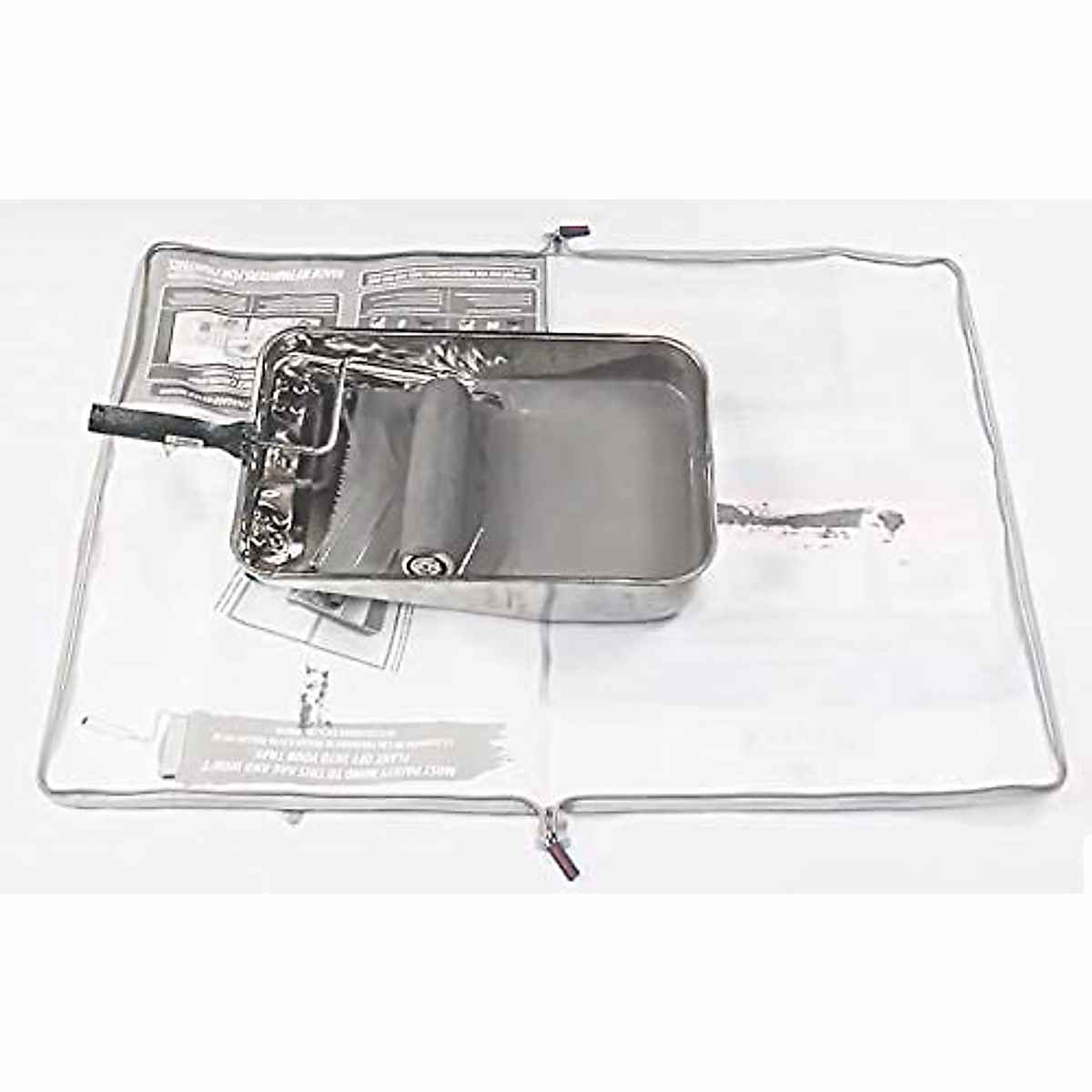 Kovrd 2-in-1 Reusable Paint Tray Storage Bag and 39” x 29” Drop Cloth, Keep Brushes Rollers and Paint Wet for Days, Fits 5-gal Bucket, Contractor Quality for Professional Interior and Exterior Jobs