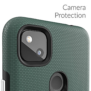 Crave Pixel 4a Case, Dual Guard Protection Series Case for Google Pixel 4a - Forest Green