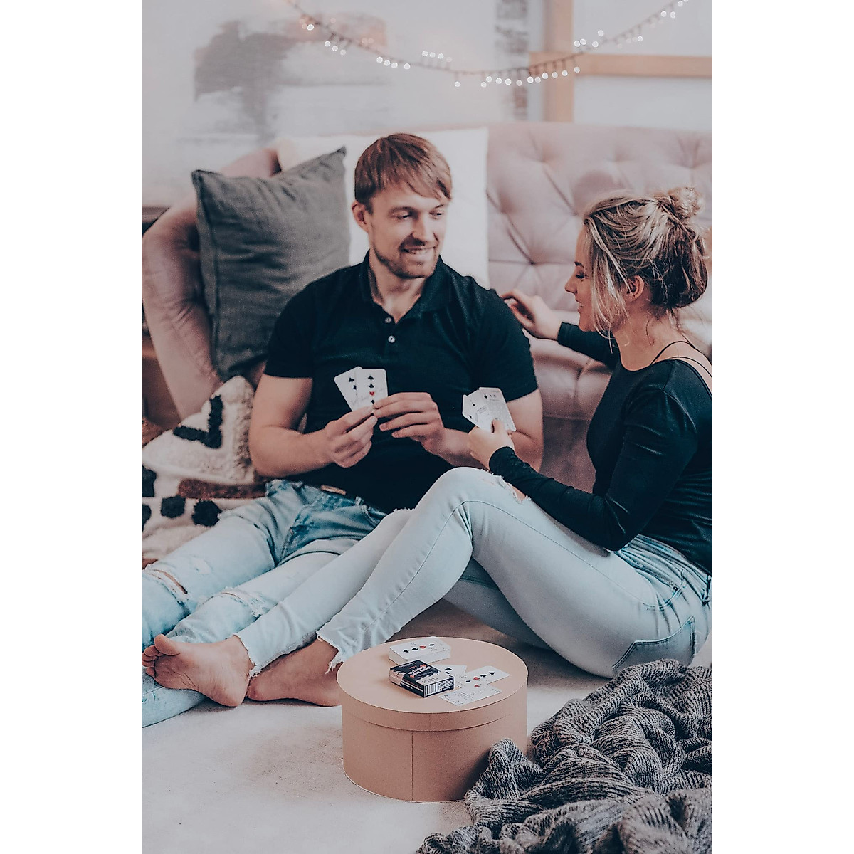 OpenMity 3-in-1 Ultimate Date Night Game Set - Includes 52 Cards - Play 3 Special Card Games - Fun Activity for Couples - Gift for Engagement, Anniversary, Wedding, Valentine’s