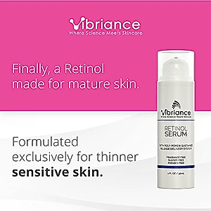 Vibriance Retinol Serum for Mature Skin, Reduces Appearance of Deep Wrinkles and Large Pores, Enhances Skin Tone, Improves Complexion| 1 fl oz (30 ml)
