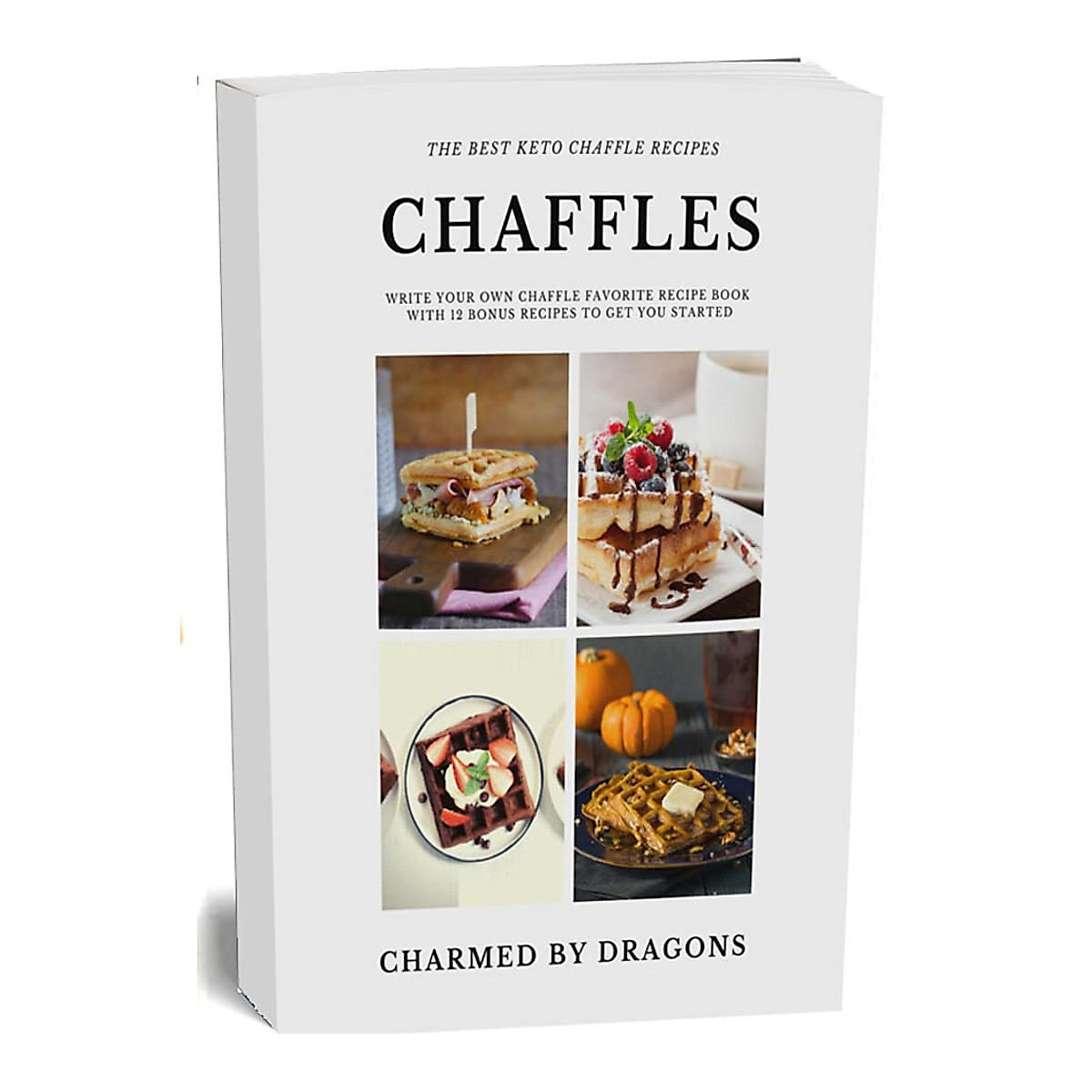 Dash MINI Waffle Iron 4" SPIDERWEB With The Best Keto Chaffle Recipe Book and Journal by Charmed By Dragons (4 inch MINI WHITE SPIDERWEB)