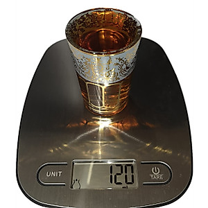 Big Gold Shot Glasses, Mini Juice Glasses, 4 oz Shot Glasses Set, Party Shot Glasses With Colorful Print, Small Stemless Wine Glass Set Of 4, 5oz Moroccan Tea Glasses