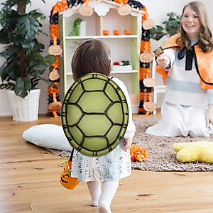 ABOOFAN Halloween Turtle Shell Costume Novelty Turtle Shell Backpack Halloween Cosplay Costume Party Carnival Performance Prop