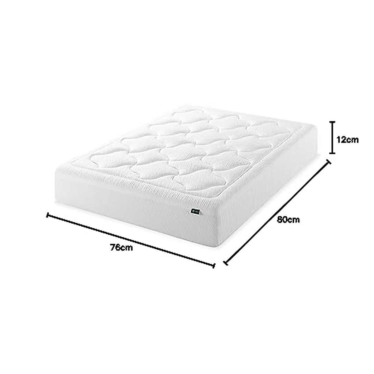 Zinus – Cloud Memory Foam 12 Inch Mattress / Pressure Relieving Design / Mattress-in-a-Box / OEKO-TEX and CertiPUR-US Certified, Off White, King
