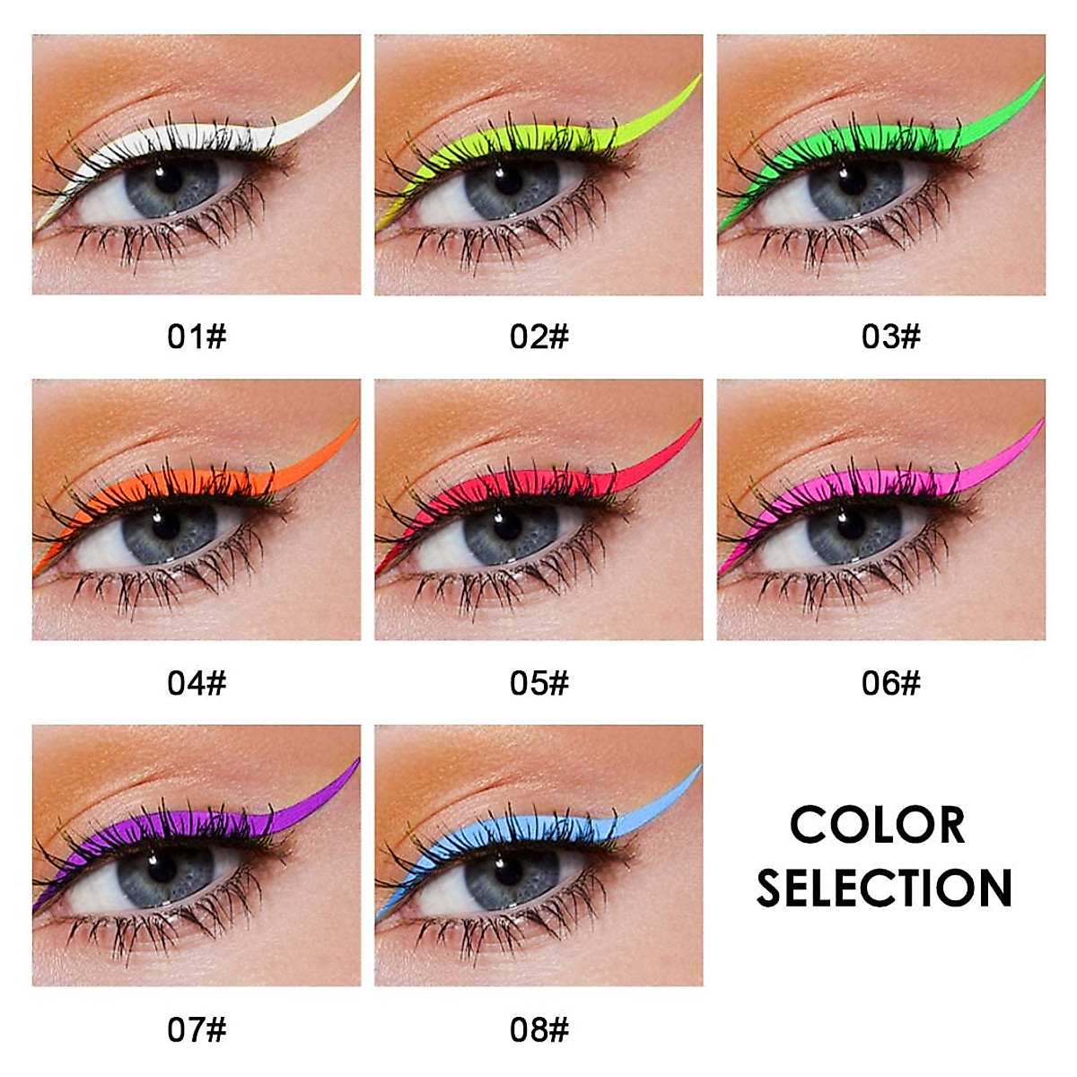 Eyret Green Liquid Eyeliner Colorful Eyeliners Waterproof Eyeliner Neon Makeup Cosmetic for Women and Girls