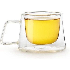 VAHDAM, Double Wall Glass Coffee Mugs (2 Pieces) Insulated Cups - 6.7oz Capacity, DURABLE & STYLISH | Tea Cup Set