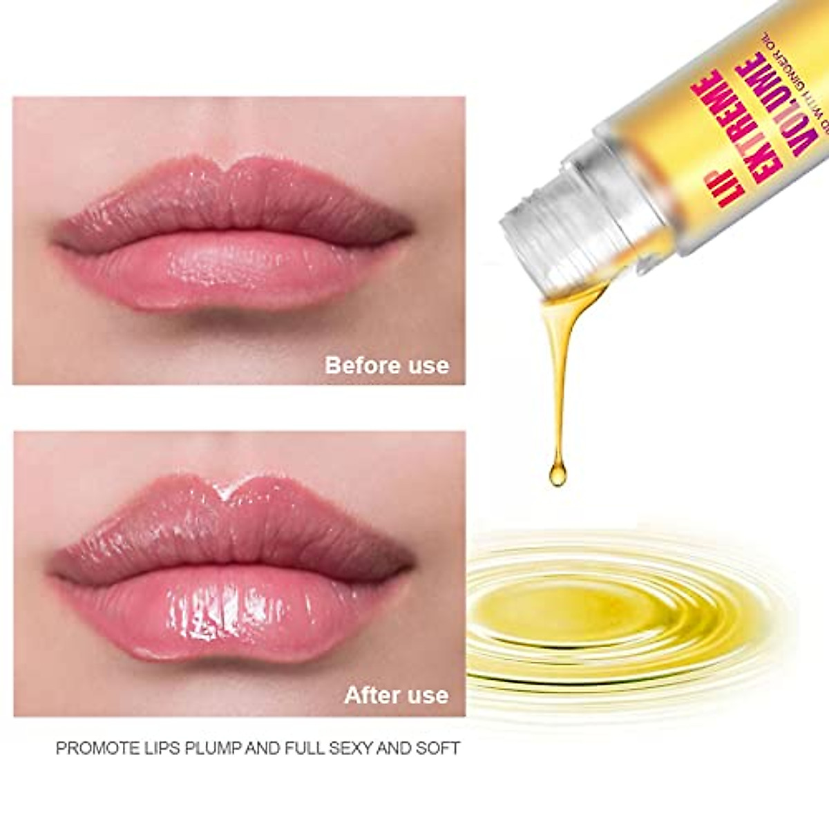 Rosarden Lip Plumper Extreme - Plumping Lip Gloss - Clear Lip Plump Gloss -Lip Enhancer Plumper - Lip Moisturizer for Dry Lips - Lip Filler Plumper - Volumize Lips Instantly for Thicker & Fuller Lips