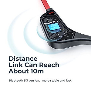 NAGFAK Bone Conduction Swimming Headphones, Bluetooth 5.3 Open Over Ear Running Headphone,Wireless 16GB Memory Headset IP67 Waterproof Sport Headphones with Mic