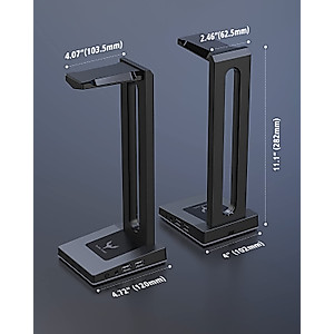Blade Hawks RGB Gaming Headphone Stand with 3.5mm AUX and 2 USB Ports, Durable Headset Stand Holder for Bose, Beats, Sony, Sennheiser, Jabra, JBL, AKG, Fancy Gaming Accessories - HS18 (Only for PC)
