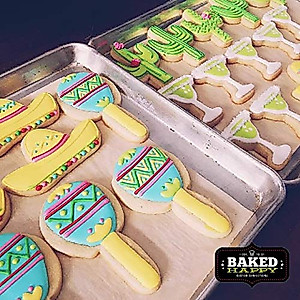 Fiesta Piñata Mexican Cinco de Mayo Cookie Cutter 9 Piece Set from The Cookie Cutter Shop - Sombrero, Maraca, Chili Pepper, Cactus, Guitar Cookie Cutters – Tin Plated Steel Cookie Cutters