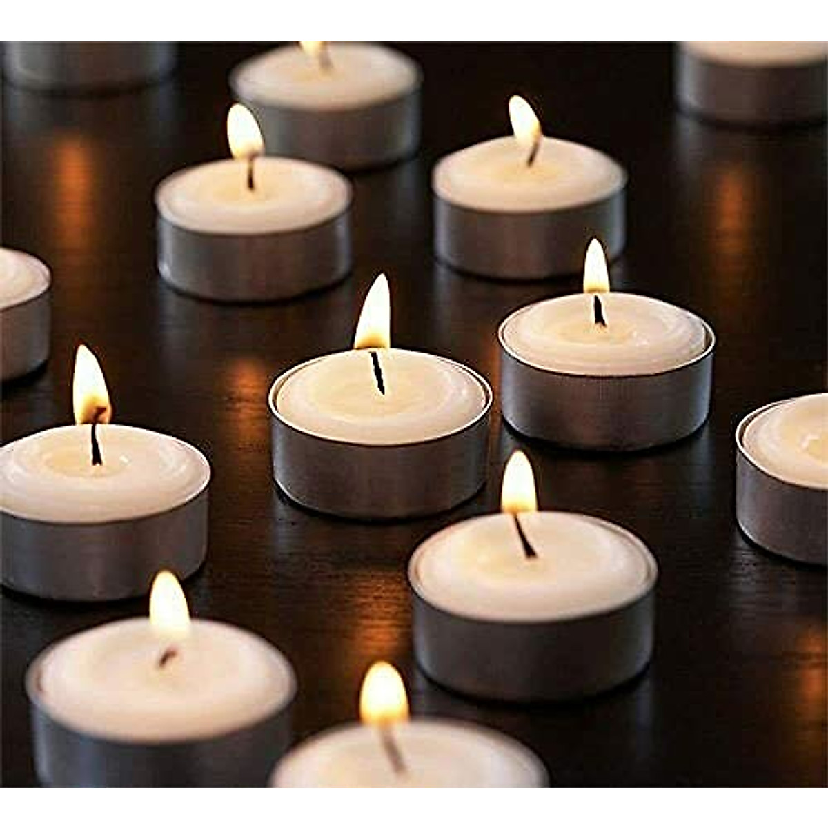 Unscented Tea Light Candles in Bulk, Good for Weddings and All Occasions - 50 Ct