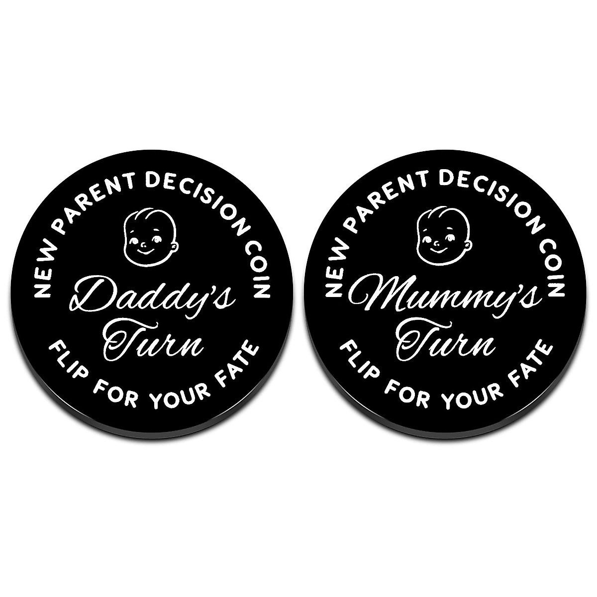 New Baby Gifts for New Parents Pregnancy Gifts for Women Men Double Sided Decision Coin for First Time Moms Dads Christmas Birthday Present Mummy to Be