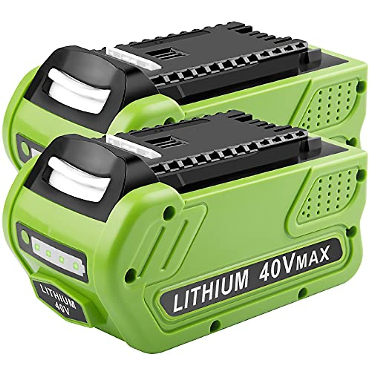 29472 40V 6.0Ah Battery Replacement for GreenWorks 40V Battery 29472 29462 29252 20202 22262 25312 25322 20642 22272 27062 21242 G-Max Cordless Power Tools (2 Packs 6000mAh)