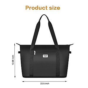 MOSISO Laptop Tote Bag Compatible with MacBook, 17-17.3 inch Notebook and Chromebook, Lightweight Polyester Work Travel Business Briefcase with Adjustable Depth at Bottom & Trolley Belt, Black