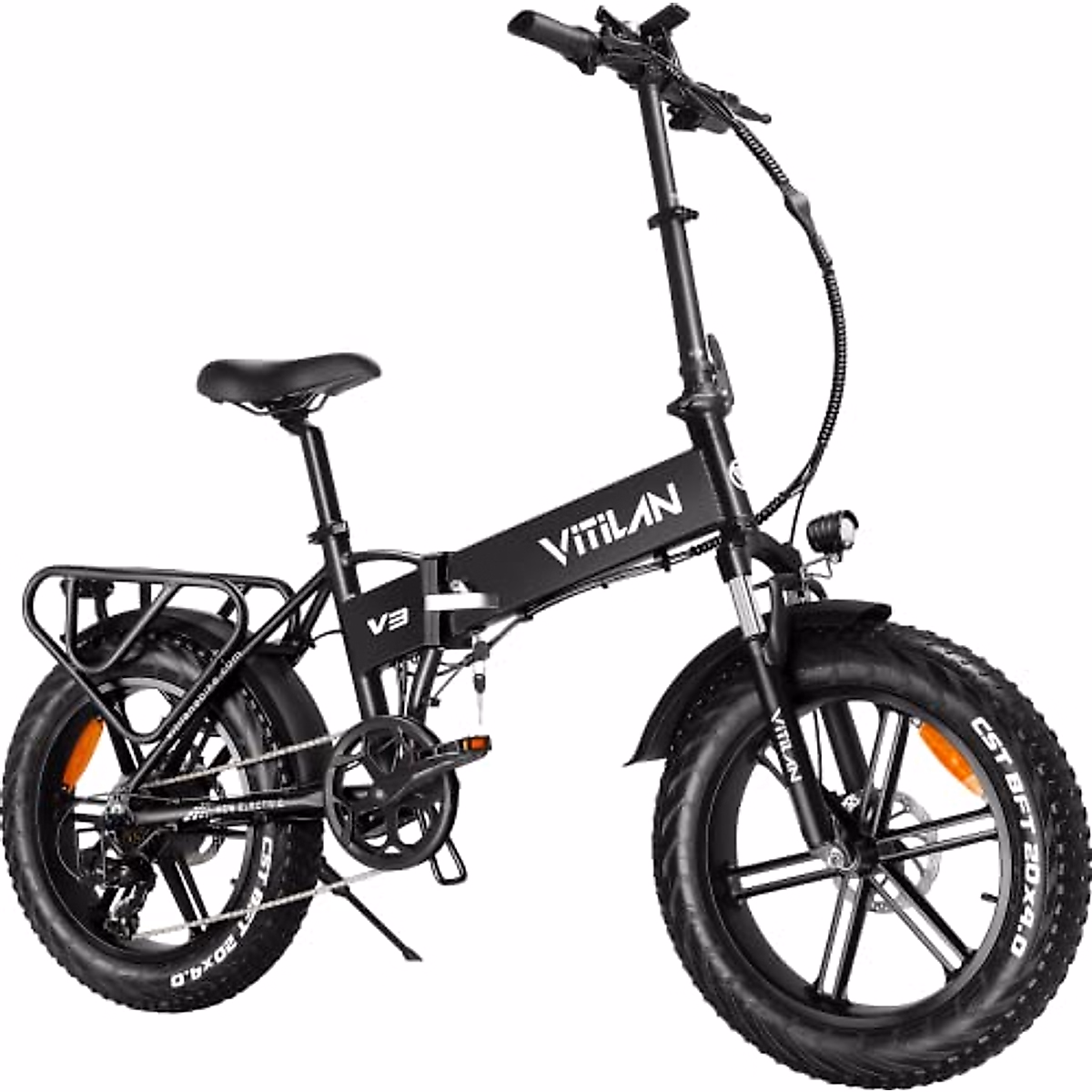 VITILAN V3 Electric Bike for Adults, Folding Fat Tire Ebike 750w 20inch 32MPH E-Bike 13.4AH Electric Bicycle Shimano 7-Speed…