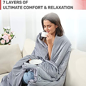 Adult Weighted-Blanket 15 lbs Gray - 60''x80'' Heavy Full/Queen Size 2 Piece Set, Glass Beads Filled Premium Calming Weighted Blanket with Soft Removable Cotton Mink Duvet Cover