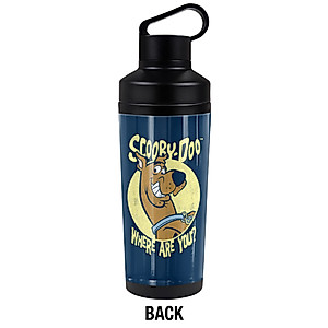 Scooby Doo! OFFICIAL Where Are You 18 oz Insulated Water Bottle, Leak Resistant, Vacuum Insulated Stainless Steel with 2-in-1 Loop Cap