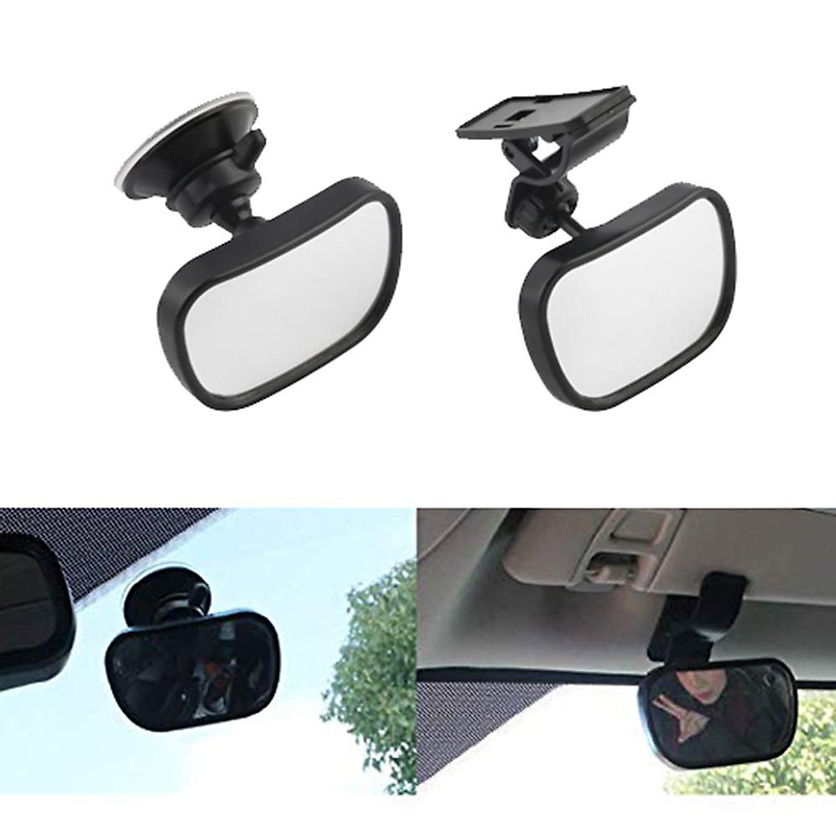 ZYHW Baby Car Mirror Safety Car Seat Mirror for Rear Facing Infant Wide Adjustable 360 Degree View,Shatterproof,Fully Assembled, Crash Tested