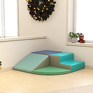 CMFYDAILY 4 Pieces Kids Climbing Toys for Toddlers 1-3, Lightweight Couch Kids for Crawling and Sliding, Soft Play Equipment Foam Blocks Climber, Indoor Climb and Crawl Activity Play Set