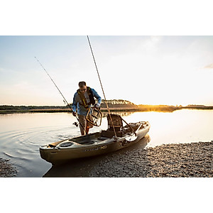 Frabill Trophy Haul Bearclaw 1418 Fishing Net, One Hand Designed Landing Net with built in Light, Black and Gold (FRBNX14L)