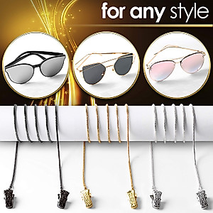 SIGONNA Eyeglass Chains for Women - Metal Glasses Chain - Eyeglasses String Holder Around Neck - Eyeglass Chains Cords Necklace Strap - 3 Pcs