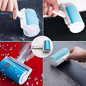 iLifeTech Reusable Sticky Picker Set Cleaner Lint Roller Pet Hair Remover Brush, Blue