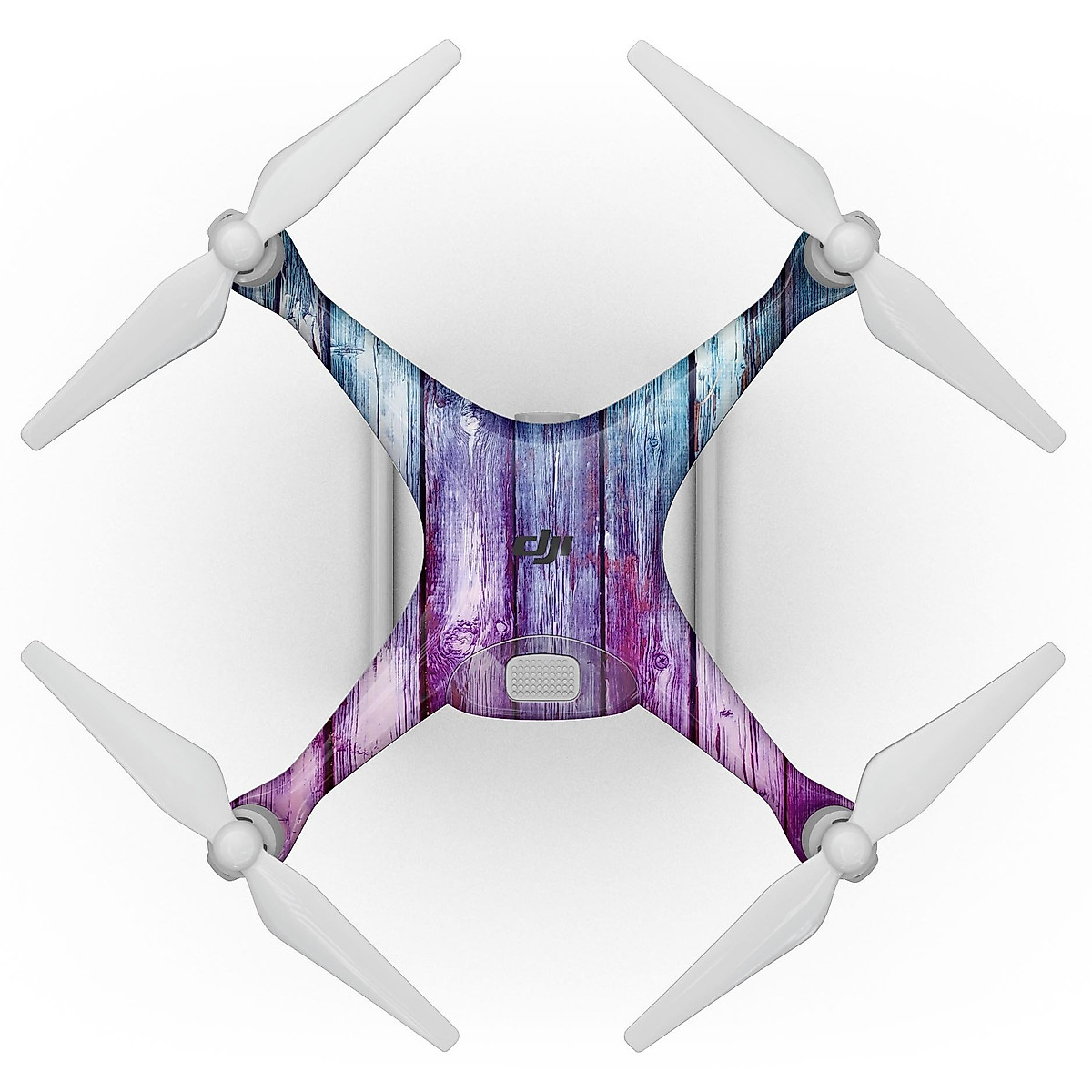 Design Skinz Design Skinz Pink & Blue Dyed Wood Full-Body Wrap Decal Skin-Kit Compatible with The Drone DJI Phantom 2