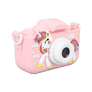Kids Camera, Video Recording Video Camera Toy 600mAh Battery 3-12 Years Old Fun to Play (Pink)