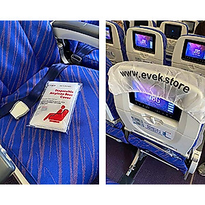 2pcs Protective Airplane Seat Covers for Travel Automotive Seat Cover Plane Protector Cars Taxi Train Public Transit Bus Disposable/Reusable Hygienic (Light, 2-Pack)