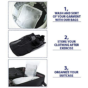 TENRAI Delicates Laundry Bags, Bra Fine Mesh Wash Bag for Underwear, Lingerie, Bra, Pantyhose, Socks, Use YKK Zipper, Have Hanger Loops, Small Openings (White, 3 Small, CQS)