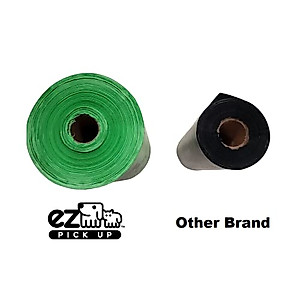 1000 Pet Waste Disposal Dog Poop Bags, EZ Pickup Bags Green (single roll, not on small rolls)
