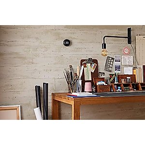 Google Nest Learning Thermostat - Programmable Smart Thermostat for Home - 3rd Generation Nest Thermostat - Works with Alexa - Black