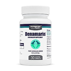 Nutramax Laboratories Denamarin Liver Health Supplement for Medium Dogs - With S-Adenosylmethionine (SAMe) and Silybin, 30 Tablets