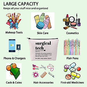 FOTAP Surgical Tech Gift Nurse Anesthetist Cosmetic Bag Surgical Nurse Gift CRNA Gift Anesthesia Tech Gift Surgical Technologist Gift (Surgical tech)