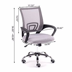 JTSQ Adjustable Mesh Swivel Computer Office Desk Gaming Chair Office Chair Gaming Desk Computer Chair High Chair Home Office Desk Chairs Office Chairs Home Office Office Furniture Swivel Chair