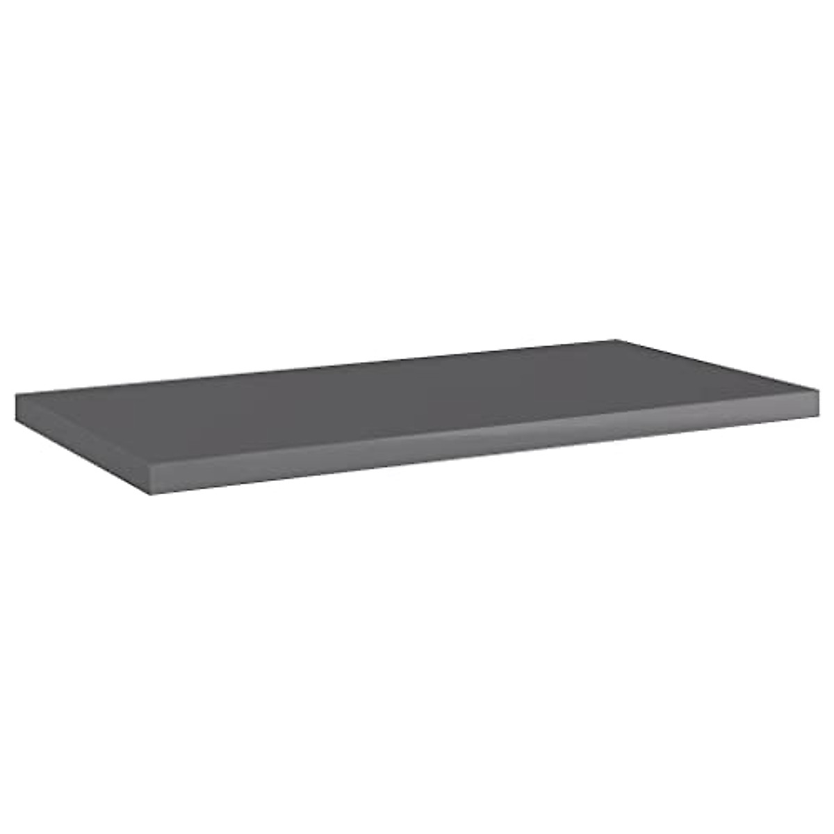 THYUOVAI Bookshelf Boards,Cabinet Shelf Wall Mount Storage Shelves Suitable for Wall Decor,Living Room,Bathroom,Kitchen 8 pcs High Gloss Gray 15.7"x7.9"x0.6" Engineered Wood