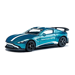 Siku 1577, Aston Martin Vantage GT4, Toy Car, Metal/Plastic, Blue, Metallic Paint, Huge Rear Wing, Sport Tyres, Detailed Design