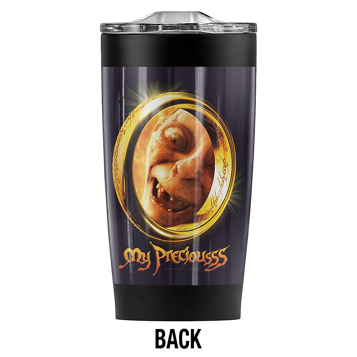 The Lord of the Rings My Precious Stainless Steel Tumbler 20 oz Coffee Travel Mug/Cup, Vacuum Insulated & Double Wall with Leakproof Sliding Lid | Great for Hot Drinks and Cold Beverages