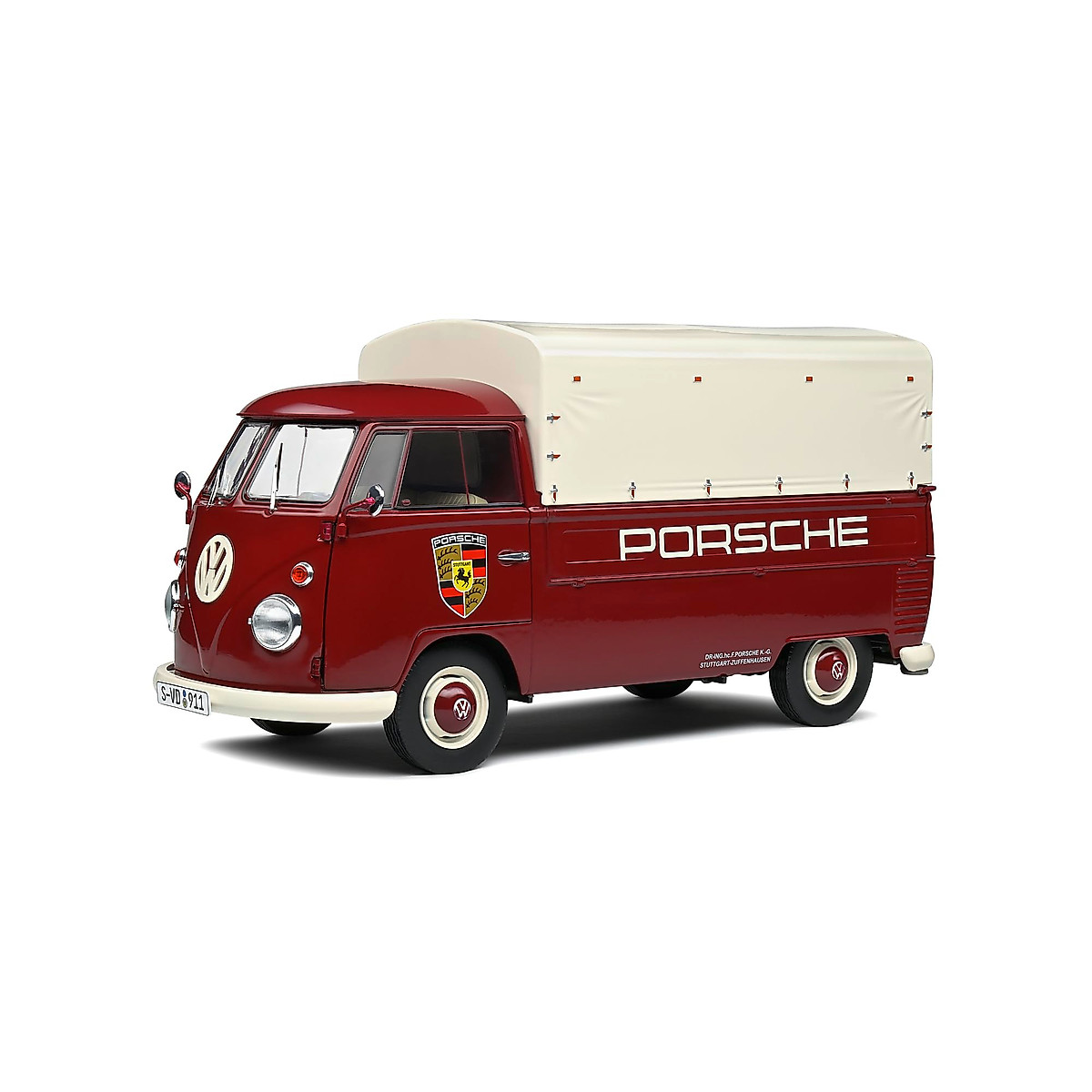 solido 421182320 1:18 Volkswagen T1 Pick-UP Porsche Service RED 1950