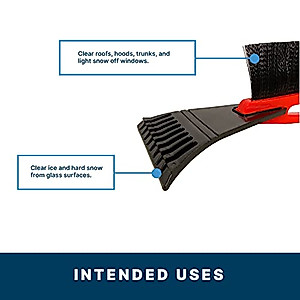 Teal Turtle 21 Inch Car Snow Scraper and Brush - Versatile Tool for Snow and Ice Removal