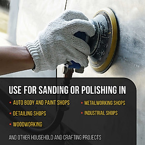 Dura-Gold Pro Series 6" PSA DA Sander Backing Plate Pad - Flexible Low Profile Edge, Dual-Action Random Orbital Sanding Pad, Vinyl Faced For Self-Adhesive Stickyback Sandpaper Discs - Auto Woodworking