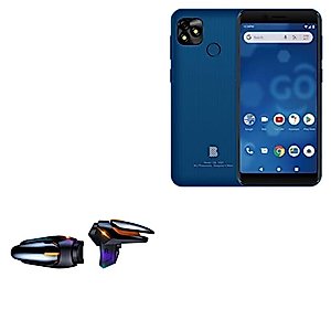 BoxWave Gaming Gear Compatible With BLU C6L (2021) - Touchscreen QuickTrigger Auto, Trigger Buttons Autofire Gaming Mobile FPS - Jet Black