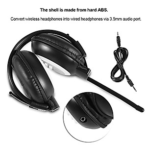 FM HiFi Headset FM Radio with LCD, Over Ear Foldable Wired Headphone Supports Noise Cancelling